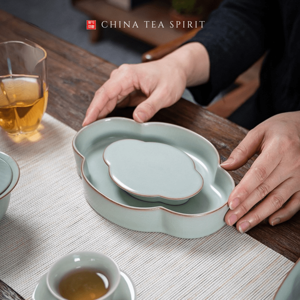 Simple Chic Vintage Ceramics Kung Fu Begonia Tea Boat