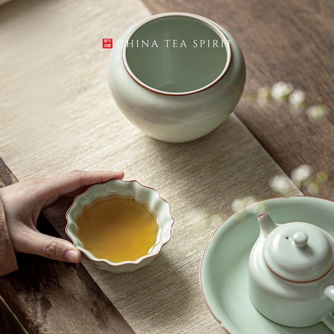 Vintage Simple Chic Craze Ceramics Tea Basin - China Tea Spirit