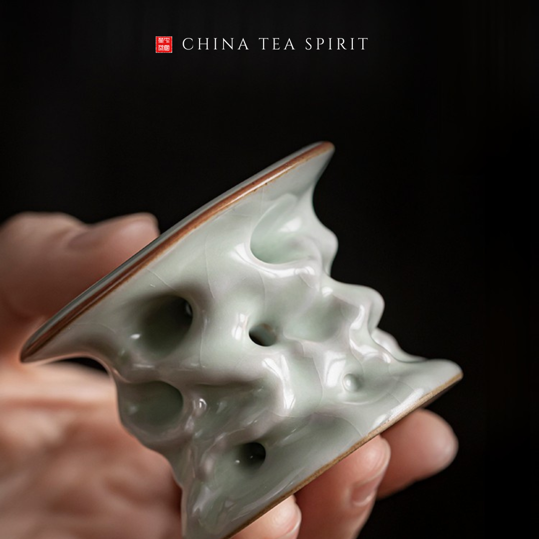 Vintage Creative Ceramics Kung Fu Tea Lid Holder - China Tea Spirit