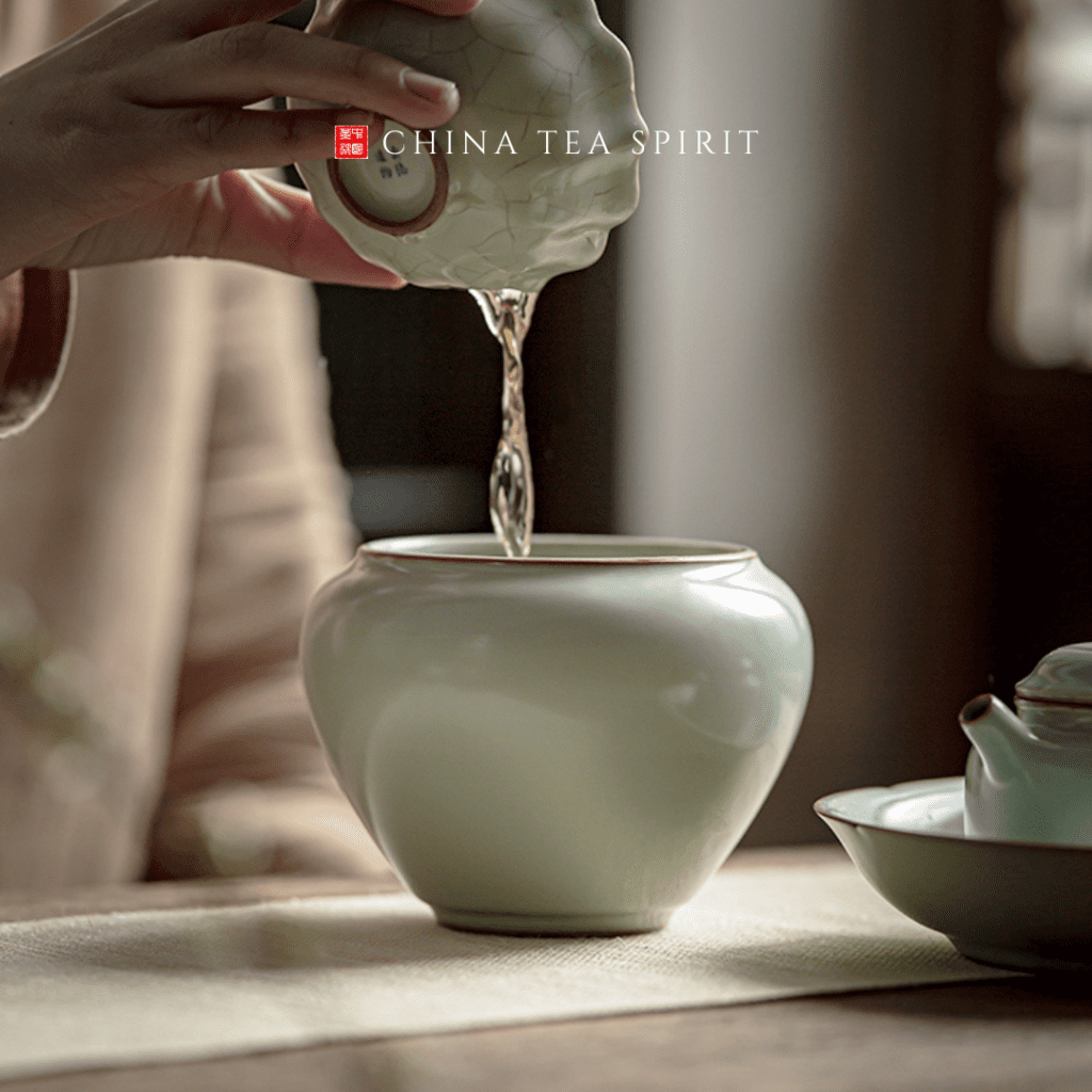 Vintage Simple Chic Craze Ceramics Tea Basin - China Tea Spirit