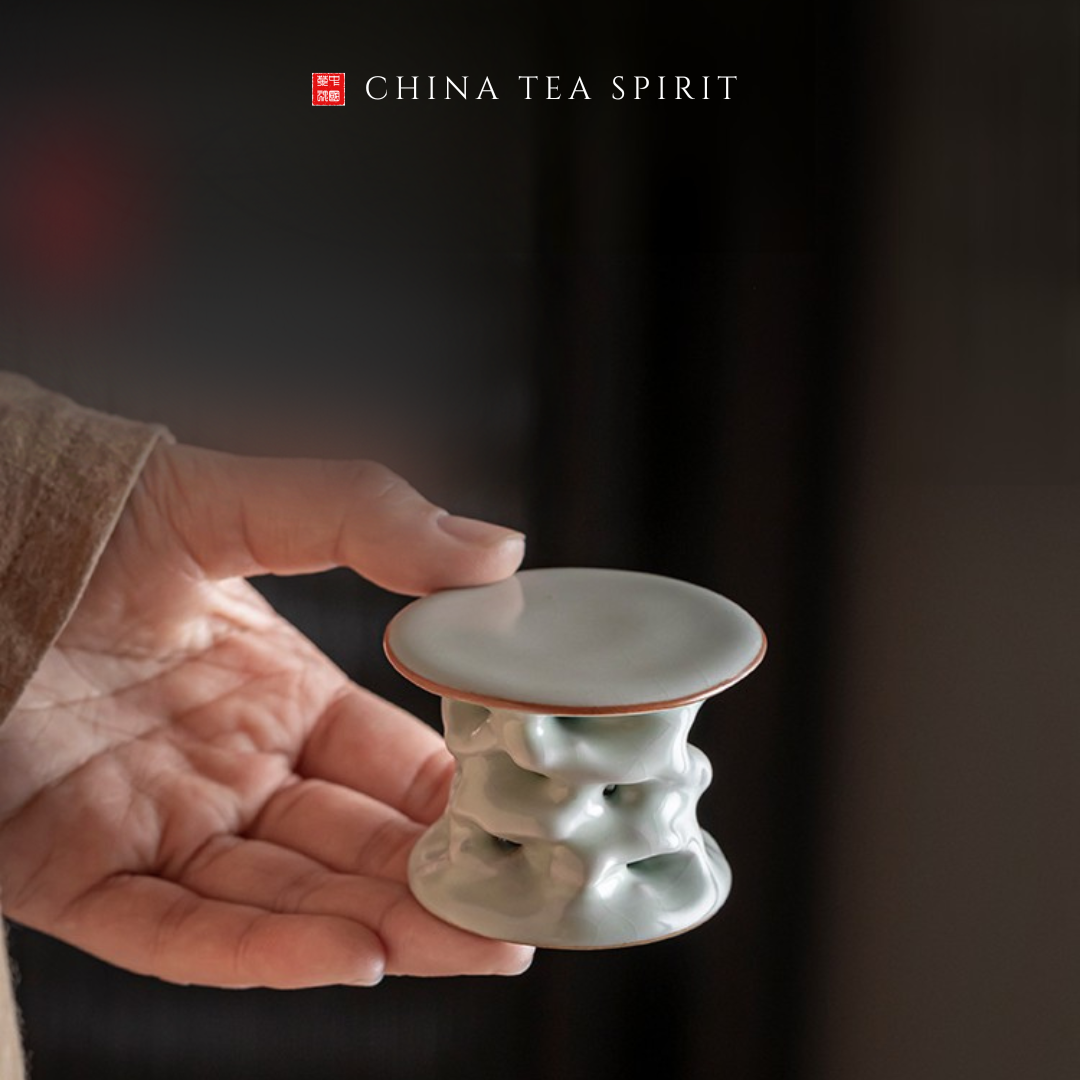 Vintage Creative Ceramics Kung Fu Tea Lid Holder - China Tea Spirit