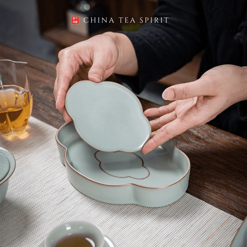 Simple Chic Vintage Ceramics Kung Fu Begonia Tea Boat