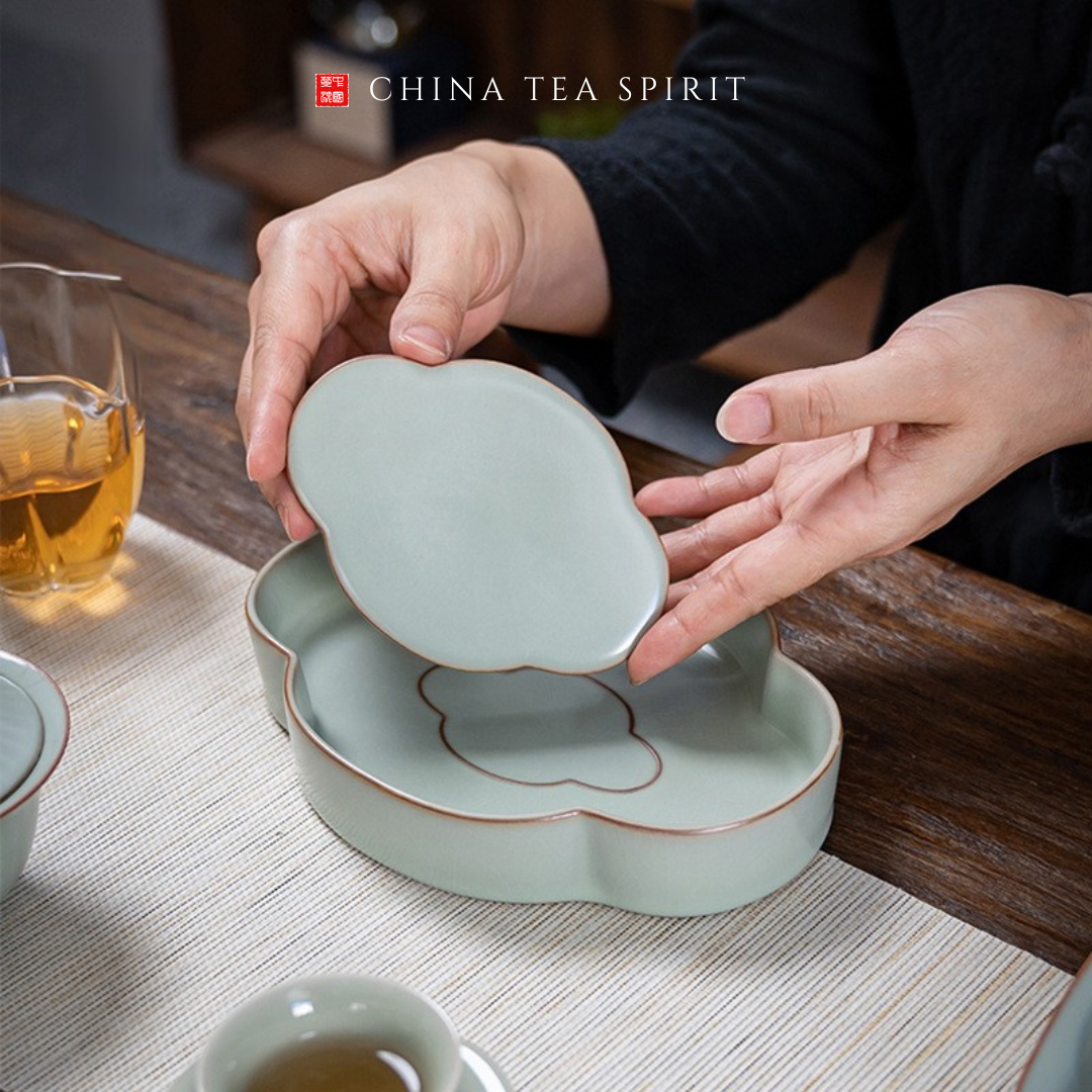 Simple Chic Vintage Ceramics Kung Fu Begonia Tea Boat