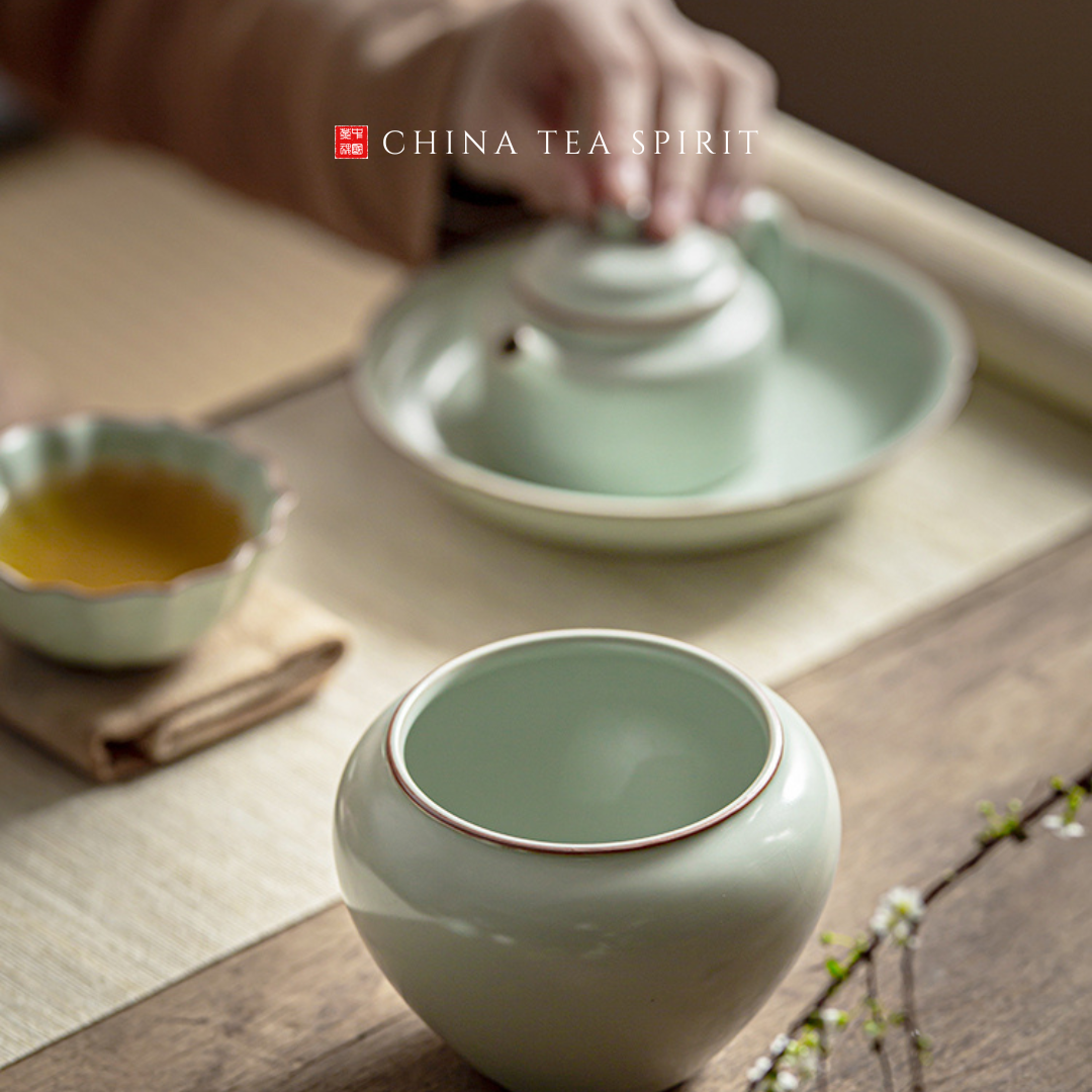 Vintage Simple Chic Craze Ceramics Tea Basin - China Tea Spirit