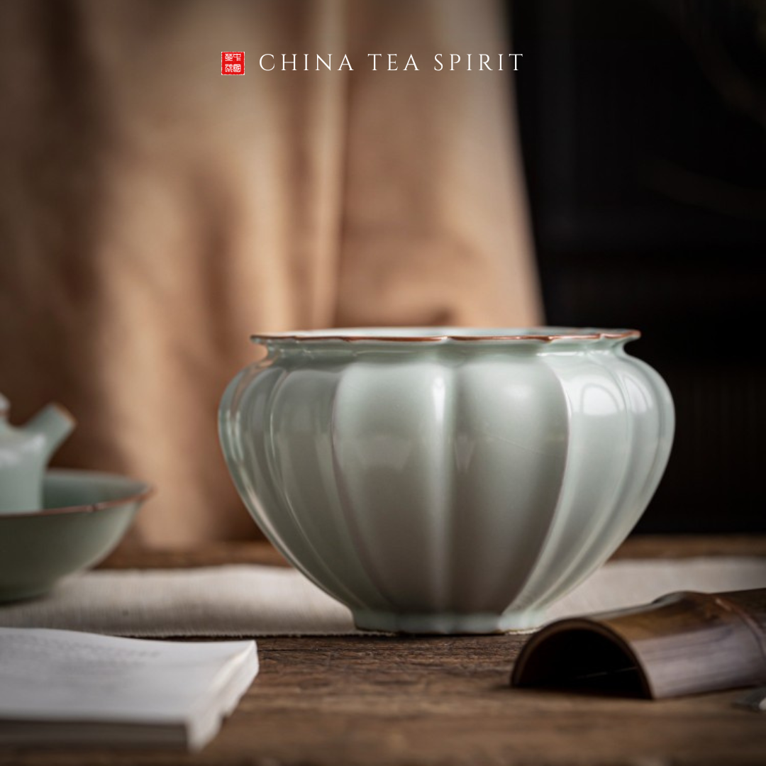 Vintage Simple Chic Craze Ceramics Tea Basin - China Tea Spirit