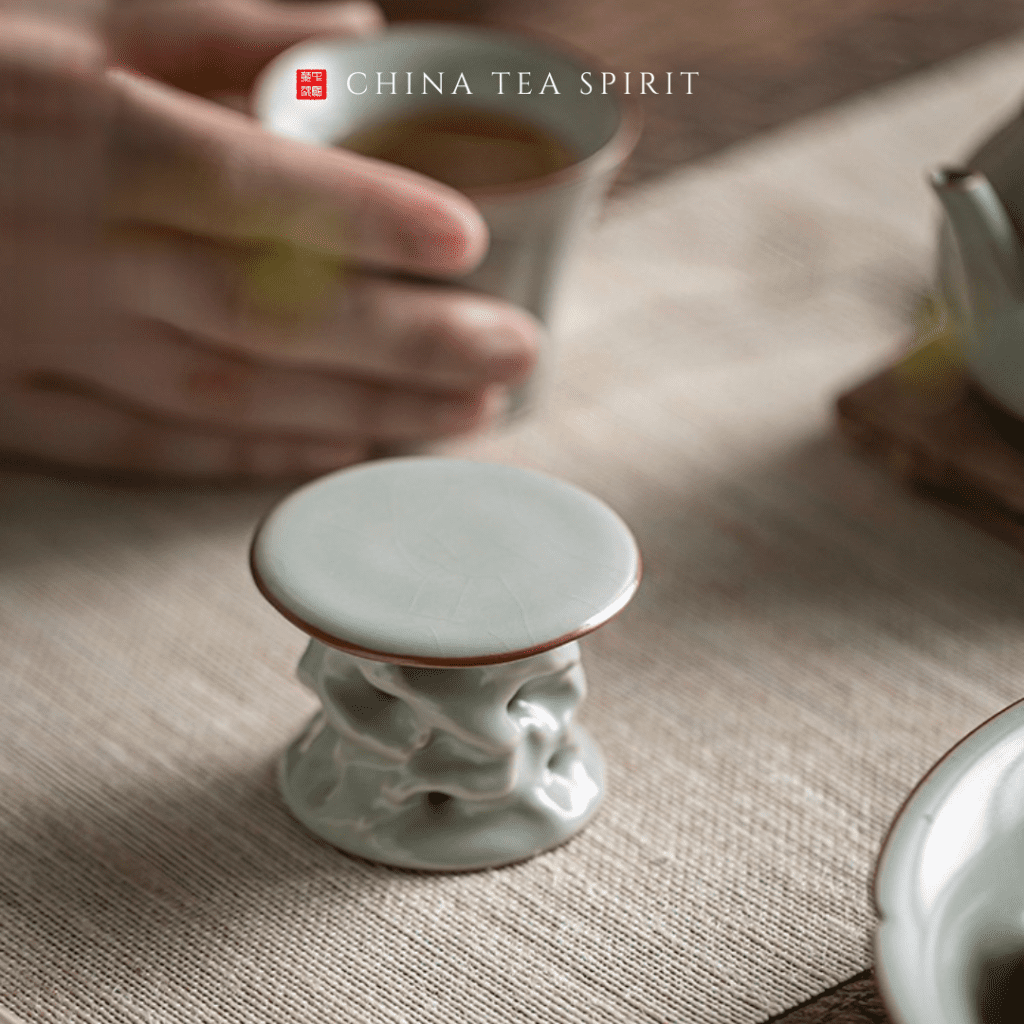 Vintage Creative Ceramics Kung Fu Tea Lid Holder - China Tea Spirit