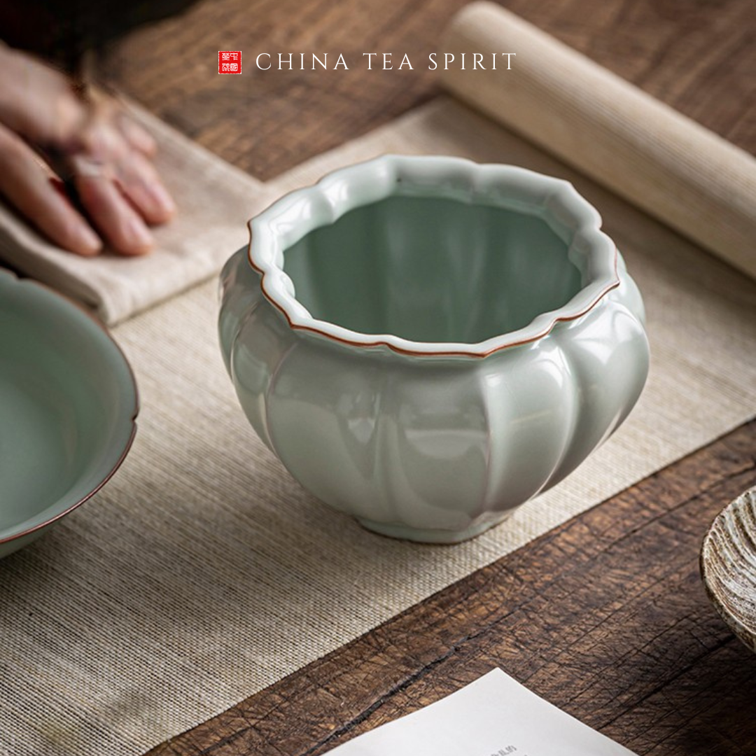 Vintage Simple Chic Craze Ceramics Tea Basin - China Tea Spirit