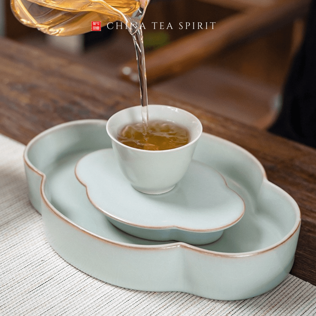 Simple Chic Vintage Ceramics Kung Fu Begonia Tea Boat