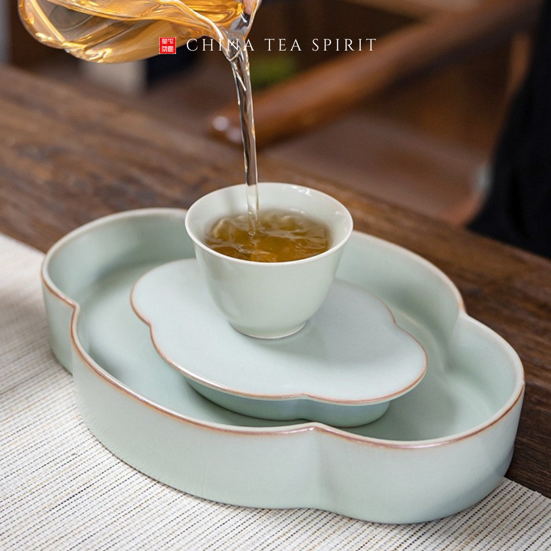 Simple Chic Vintage Ceramics Kung Fu Begonia Tea Boat