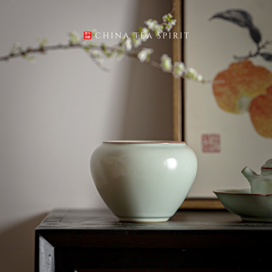 Vintage Simple Chic Craze Ceramics Tea Basin - China Tea Spirit