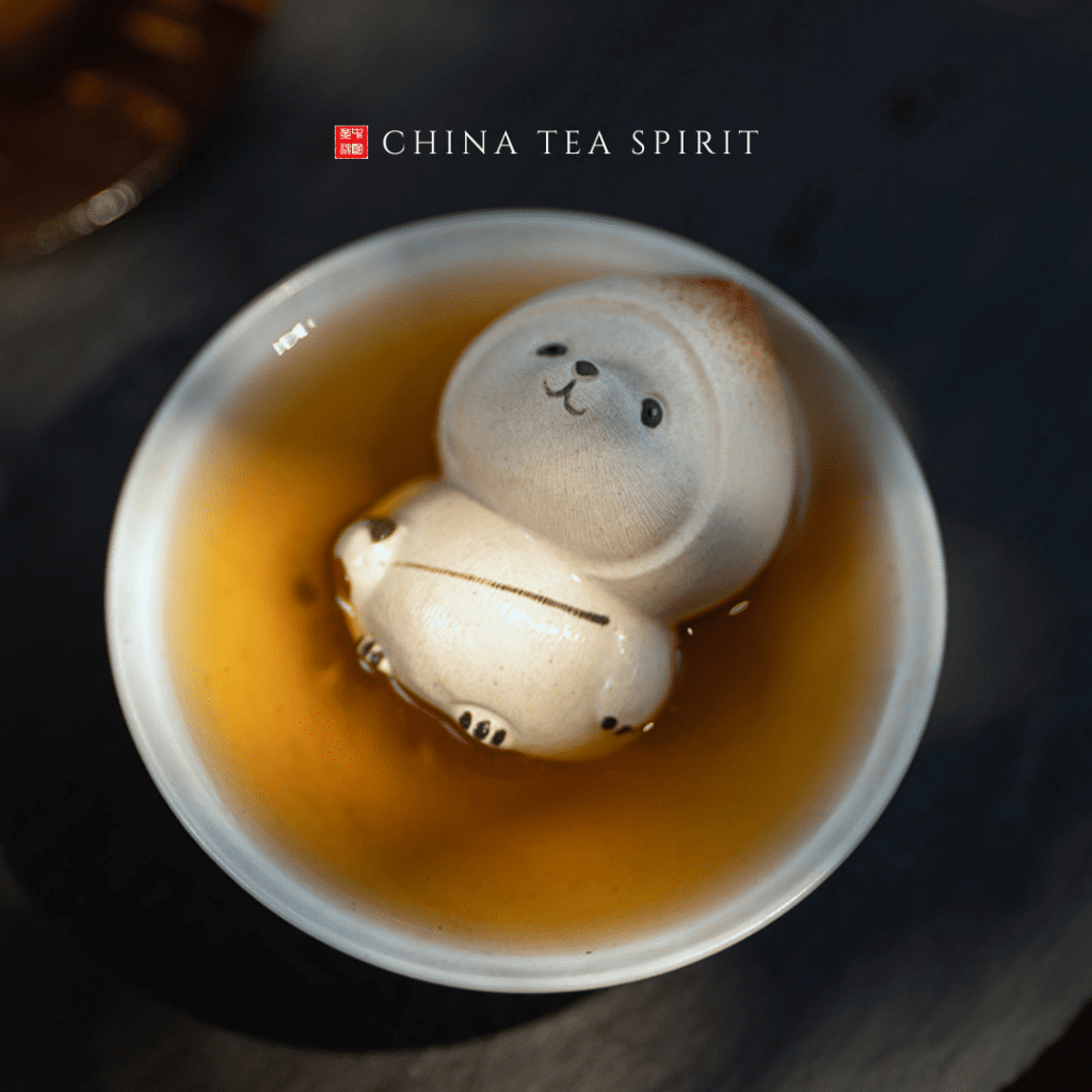 Creative Hand-painted Zisha Chunky Peach Panda Tea Pet - China Tea Spirit