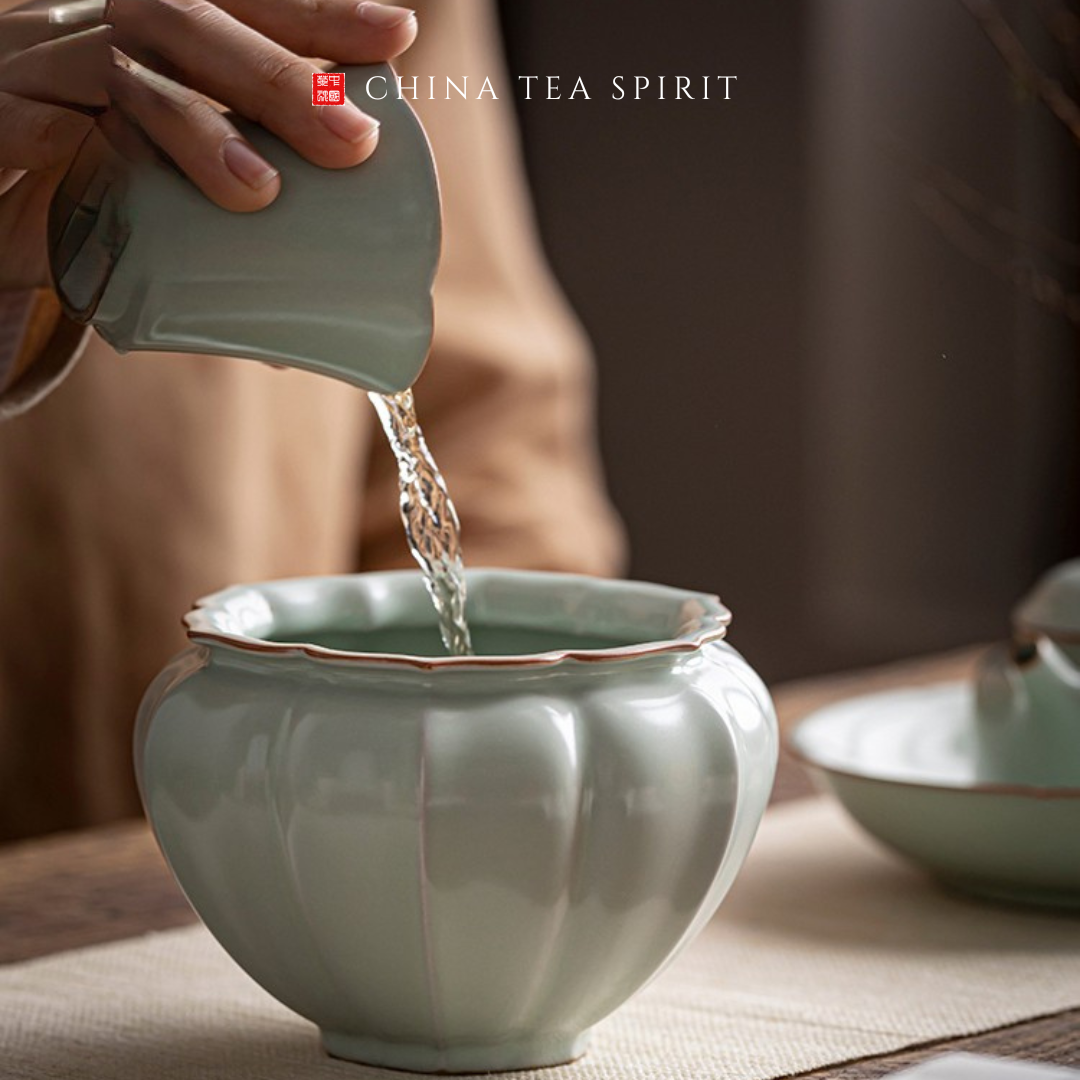 Vintage Simple Chic Craze Ceramics Tea Basin - China Tea Spirit