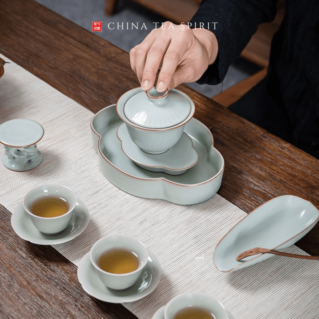 Simple Chic Vintage Ceramics Kung Fu Begonia Tea Boat