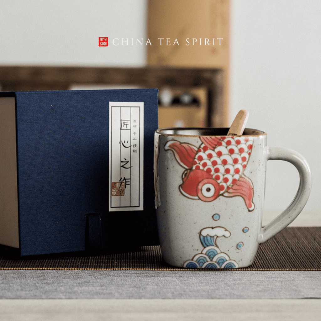 Hand-painted Creative Underglaze decoration Ceramics Carp Mug - China ...