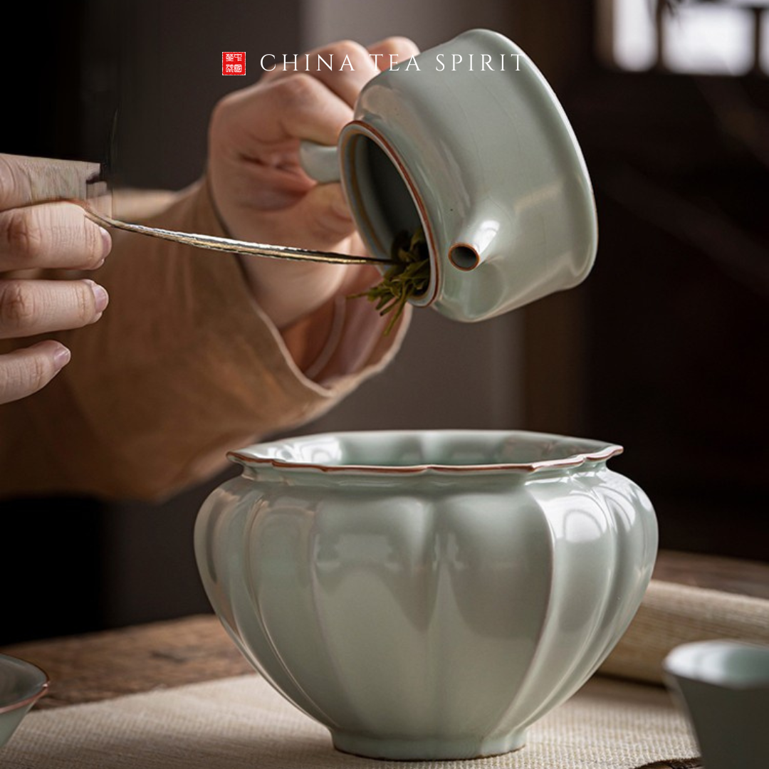 Vintage Simple Chic Craze Ceramics Tea Basin - China Tea Spirit