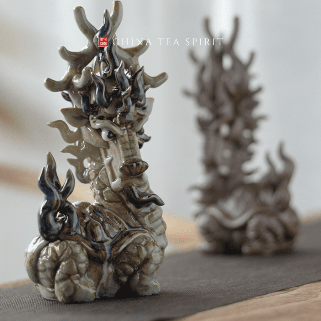 Dragon Turtle Feng Shui Decoration Chinese Mythical Beast - China Tea ...