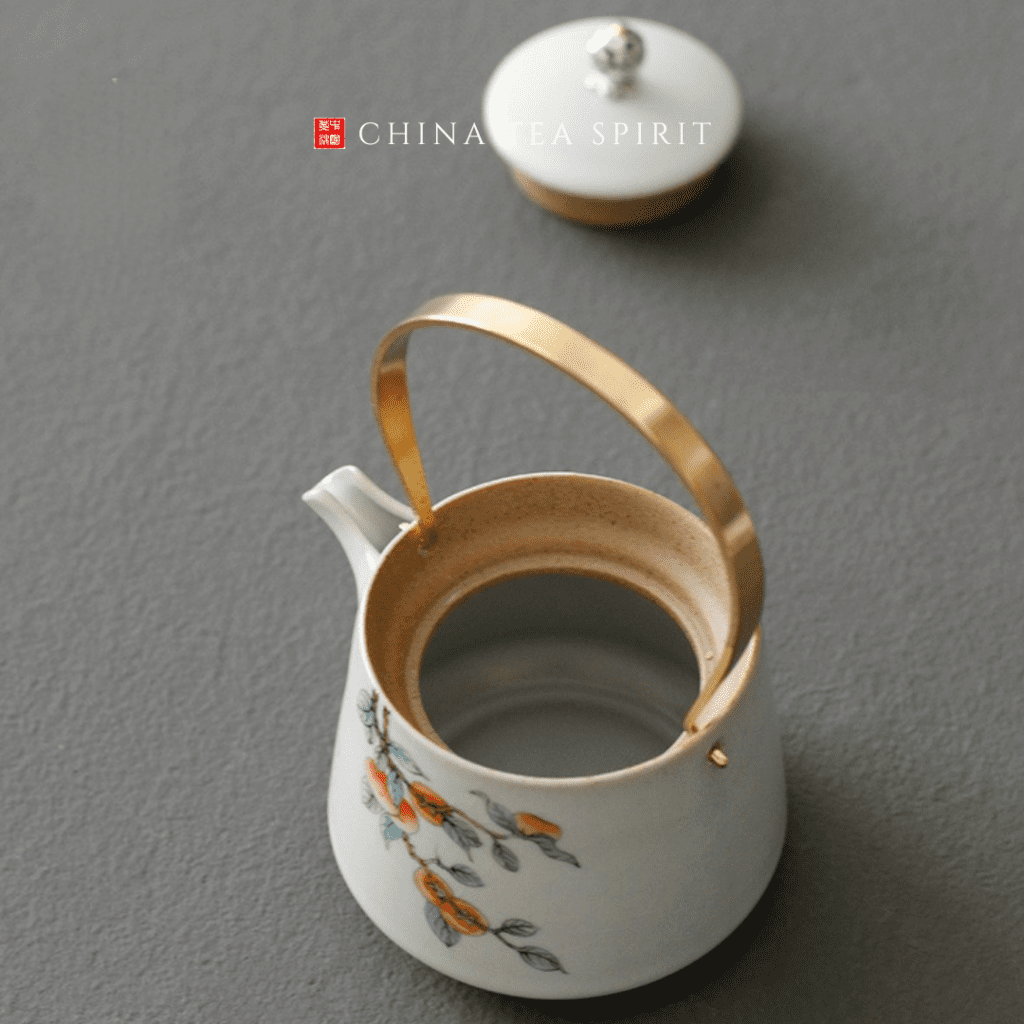 Cracked Glaze Hand-painted Persimmon Ceramics Kung Fu Teapots - China ...