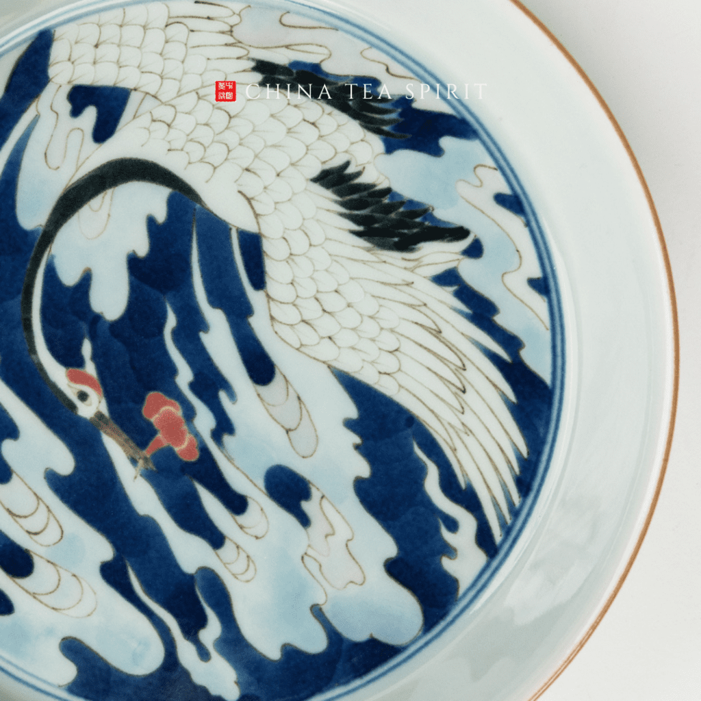 Hand-painted Ceramics Fairy Crane Kung Fu Tea Boat - China Tea Spirit