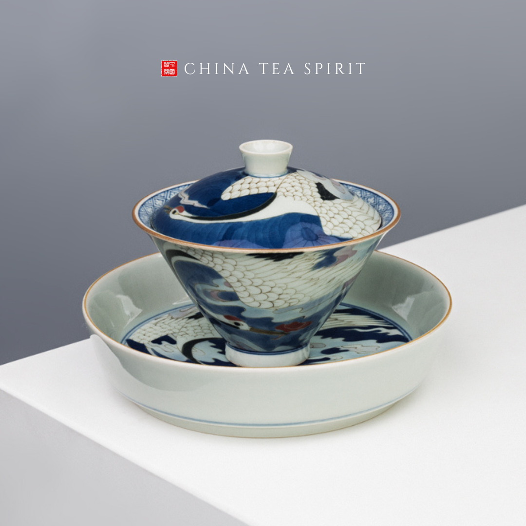 Hand-painted Ceramics Fairy Crane Kung Fu Tea Boat - China Tea Spirit