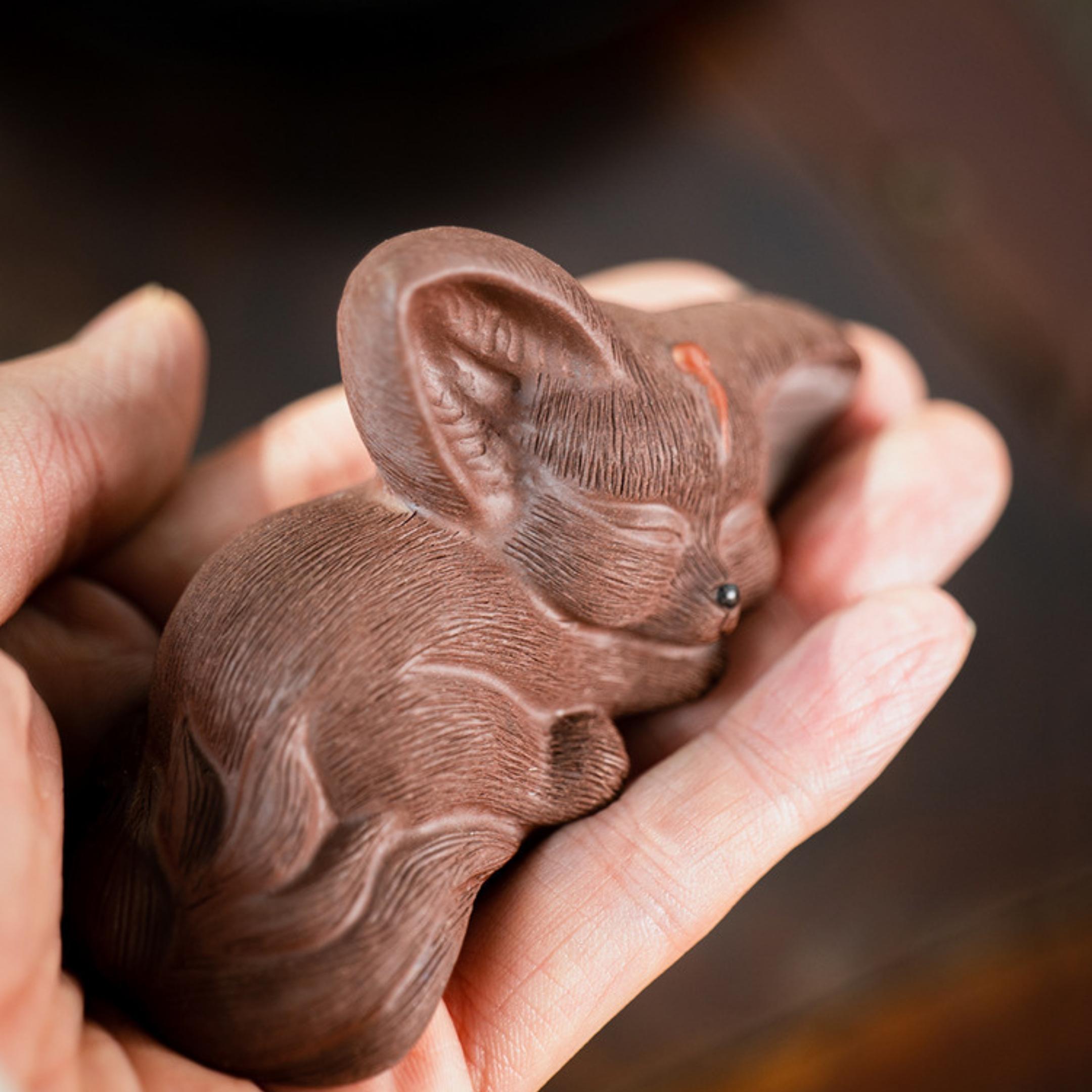 Creative Zisha Yixing Clay Nine Tail Fox Tea Pet - China Tea Spirit
