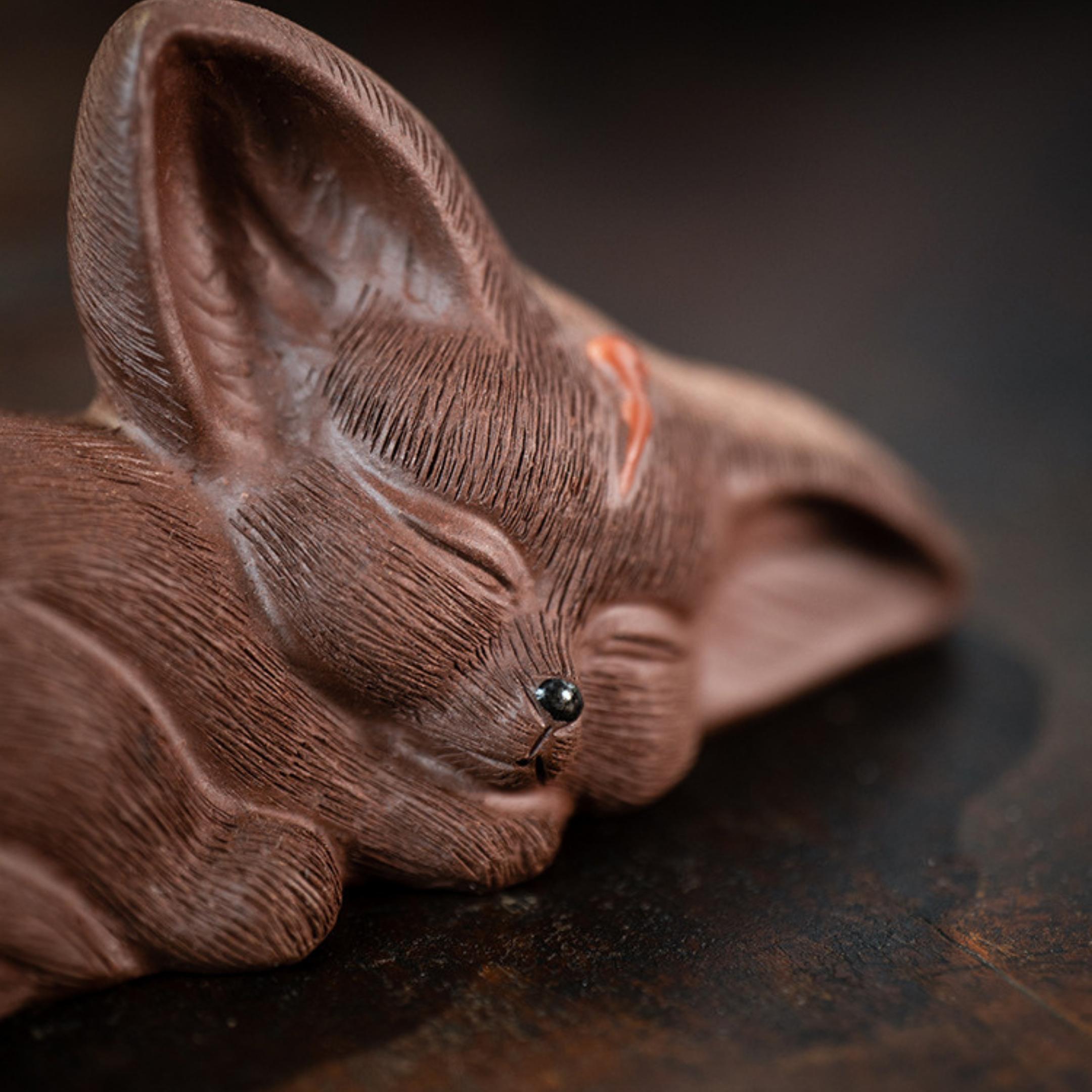 Creative Zisha Yixing Clay Nine Tail Fox Tea Pet - China Tea Spirit