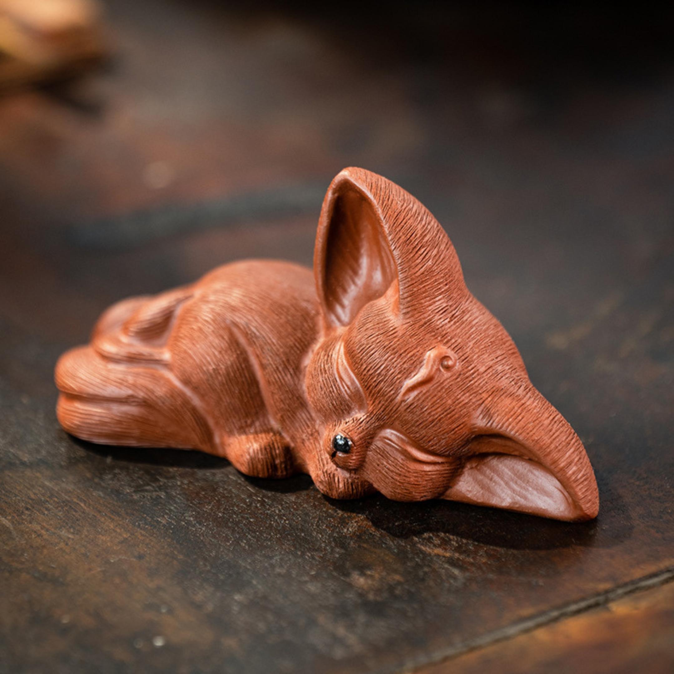 Creative Zisha Yixing Clay Nine Tail Fox Tea Pet - China Tea Spirit