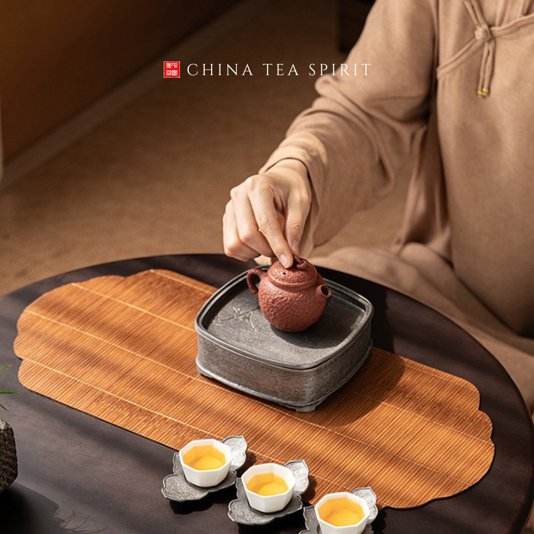 Handmade Bamboo Auspicious Cloud Tea Mat - China Tea Spirit