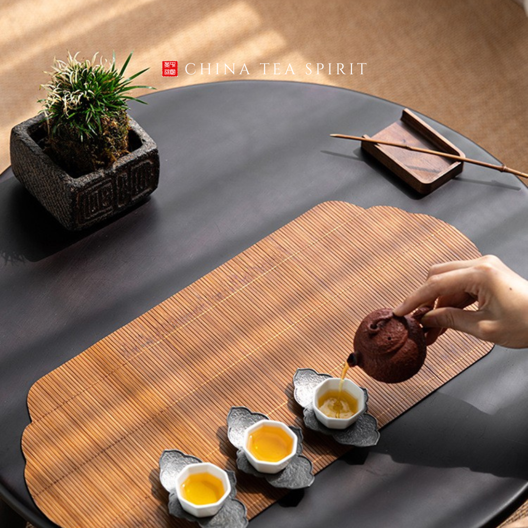 Handmade Bamboo Auspicious Cloud Tea Mat - China Tea Spirit