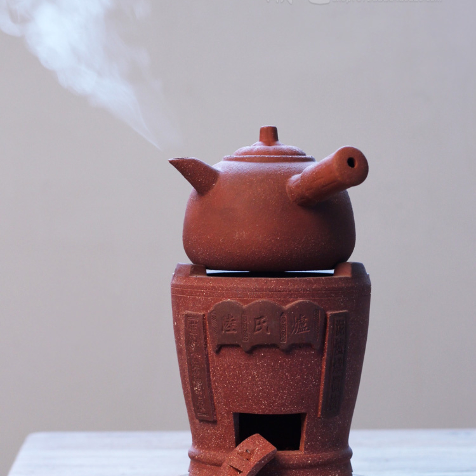 Handmade Chaozhou Red Clay Hand Carving Gongfu Tea Stove - China Tea Spirit