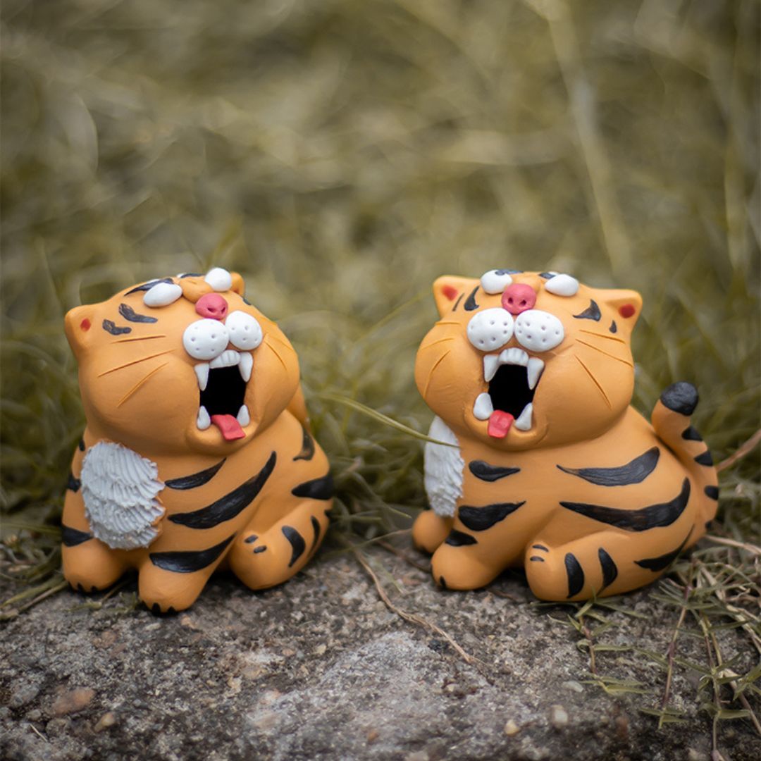 Handmade Hand-painted Ceramics Angry Baby Tiger Tea Pet - China Tea Spirit