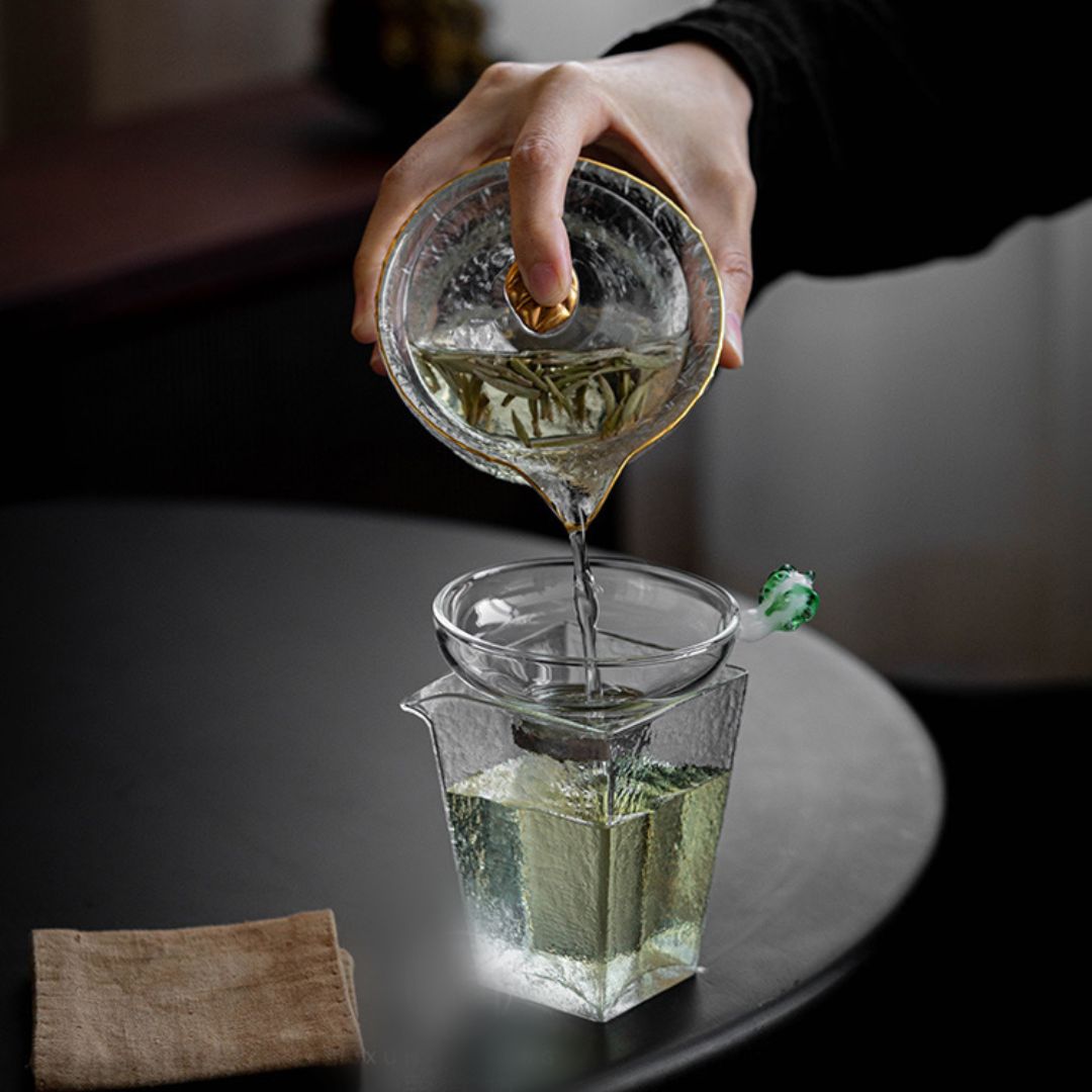 Simple Chic Hammered Glass Square Fair Cup Gong Dao Bei