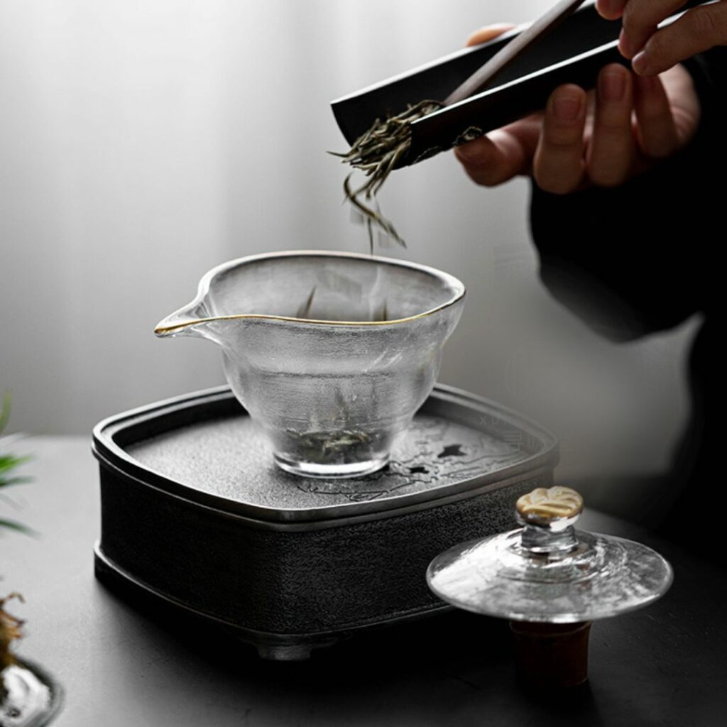 Simple Chic Thickened Frosted Glass Grab Pot Gaiwan