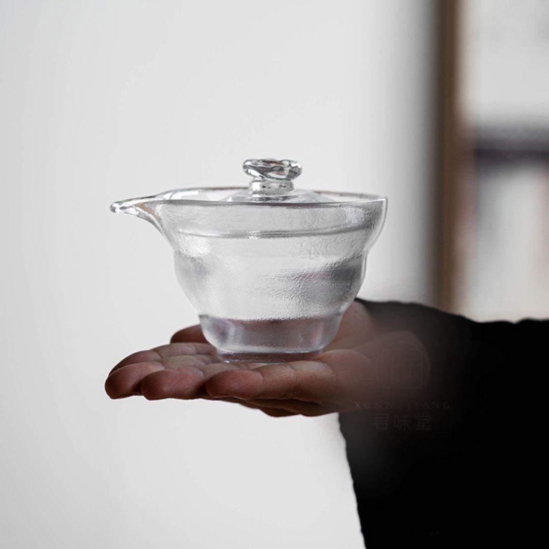 Simple Chic Thickened Frosted Glass Grab Pot Gaiwan