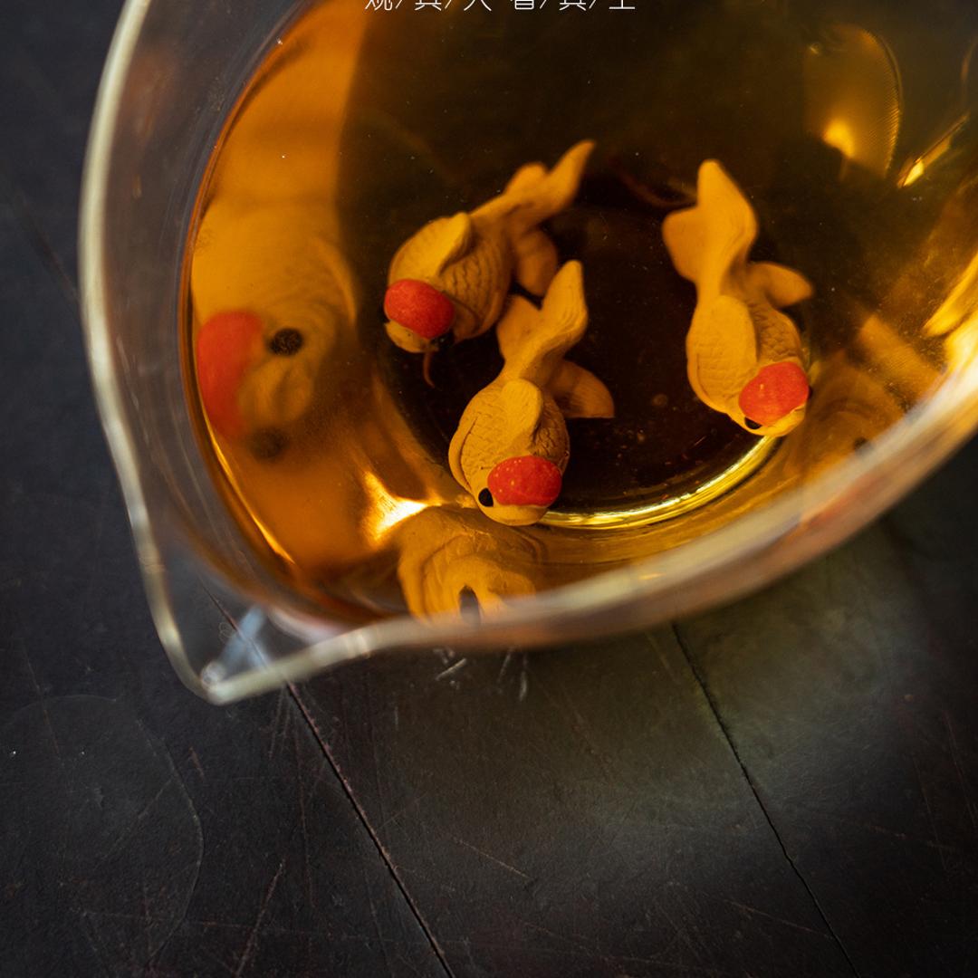 Handmade Zisha Yixing Clay Tiny Gold Fish Tea Pet
