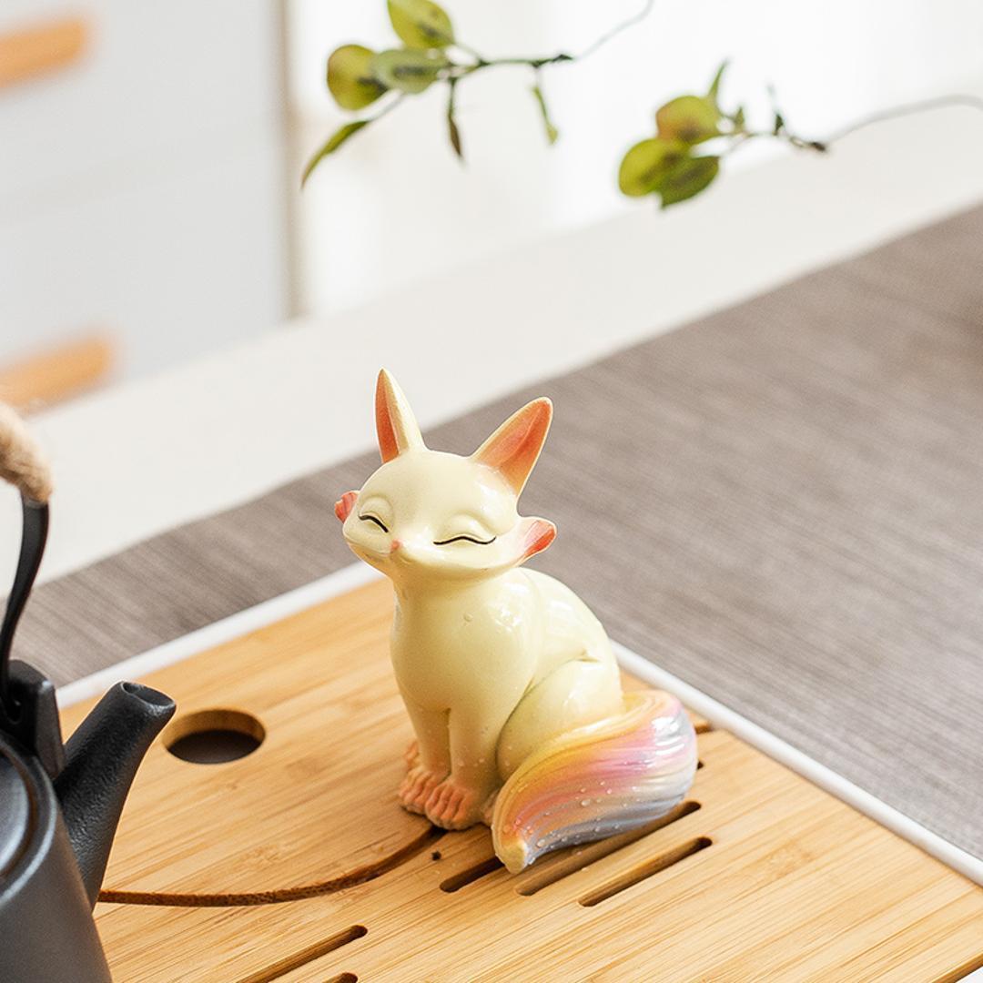 Creative Color Changing Resin Two Little Fox Tea Pet - China Tea Spirit