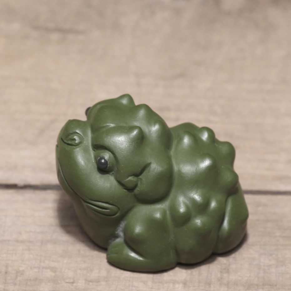 Creative Lvni Green Money Frog Tea Pet - China Tea Spirit