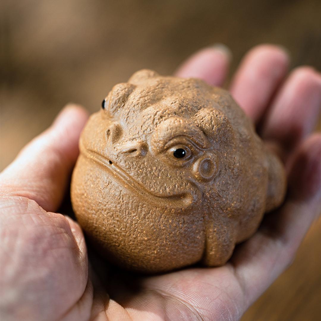 Creative Zisha Yixing Clay Nerdy Money Frog Tea Pet - China Tea Spirit