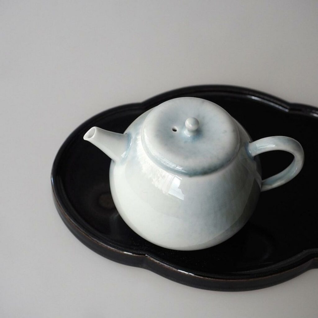 Gradient Glaze Ceramic Milky Moss Green 200ml Big Pear Kung Fu Teapot ...