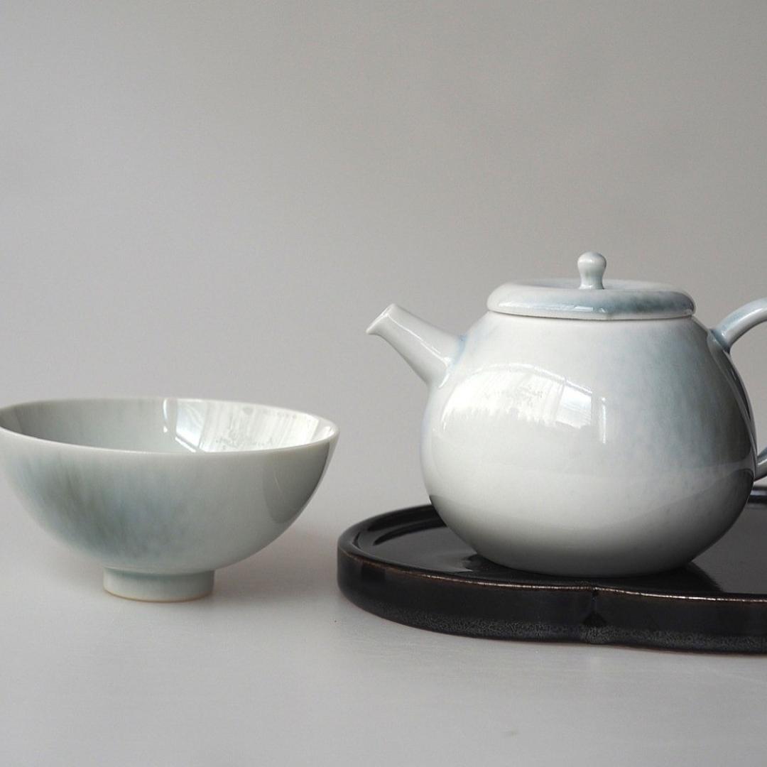 Gradient Glaze Ceramic Milky Moss Green 200ml Big Pear Kung Fu Teapot ...