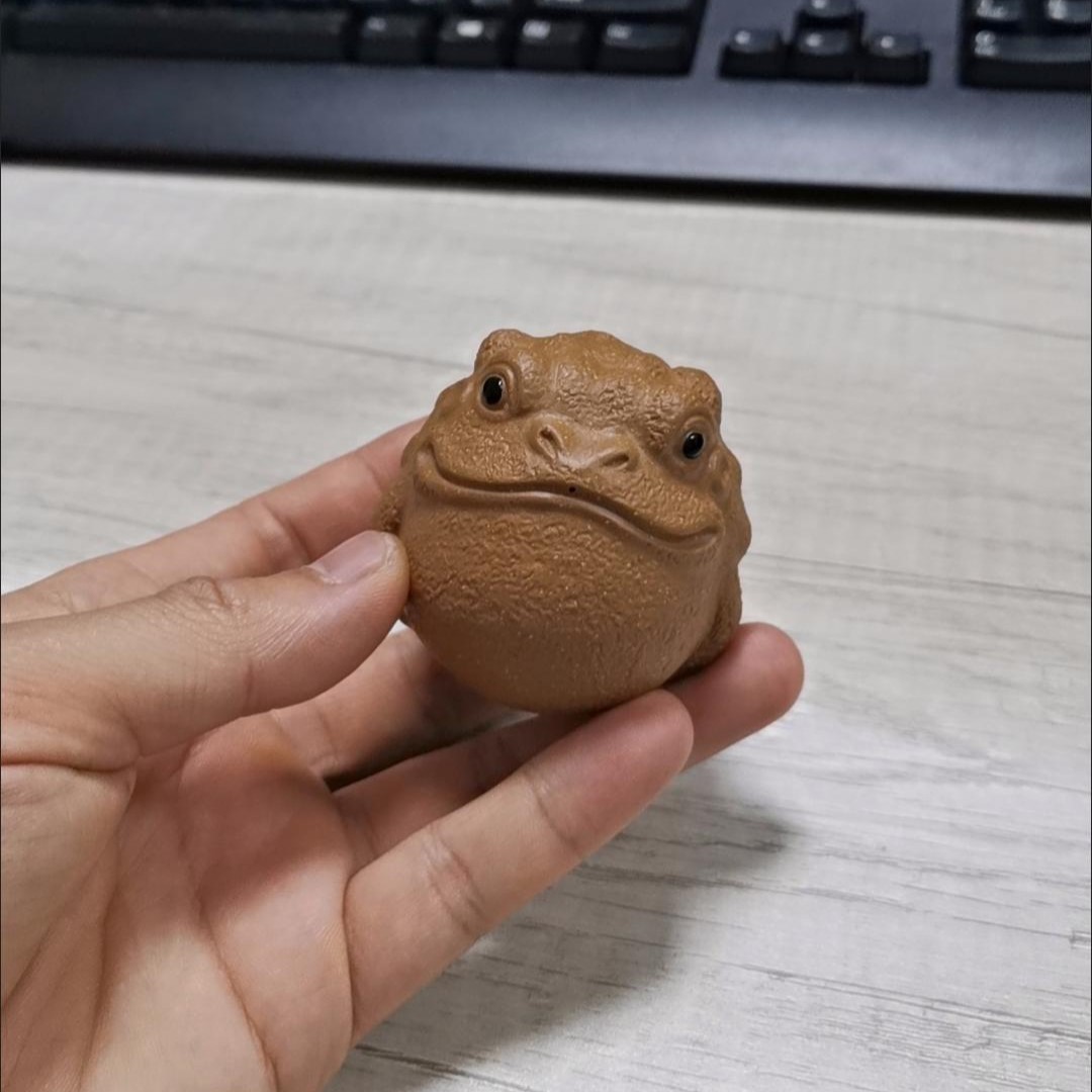 Creative Zisha Yixing Clay Nerdy Money Frog Tea Pet - China Tea Spirit