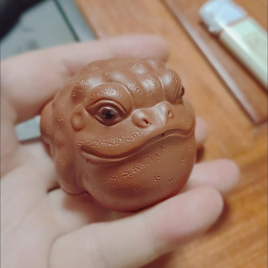 Creative Zisha Yixing Clay Nerdy Money Frog Tea Pet - China Tea Spirit