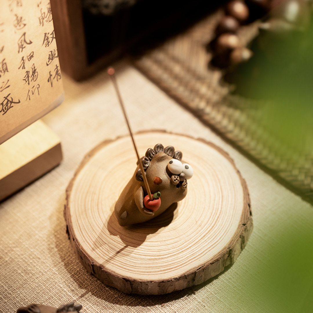 Handmade Ceramic Cute Nerdy Baby Chinese Lion Tea Pet - China Tea Spirit
