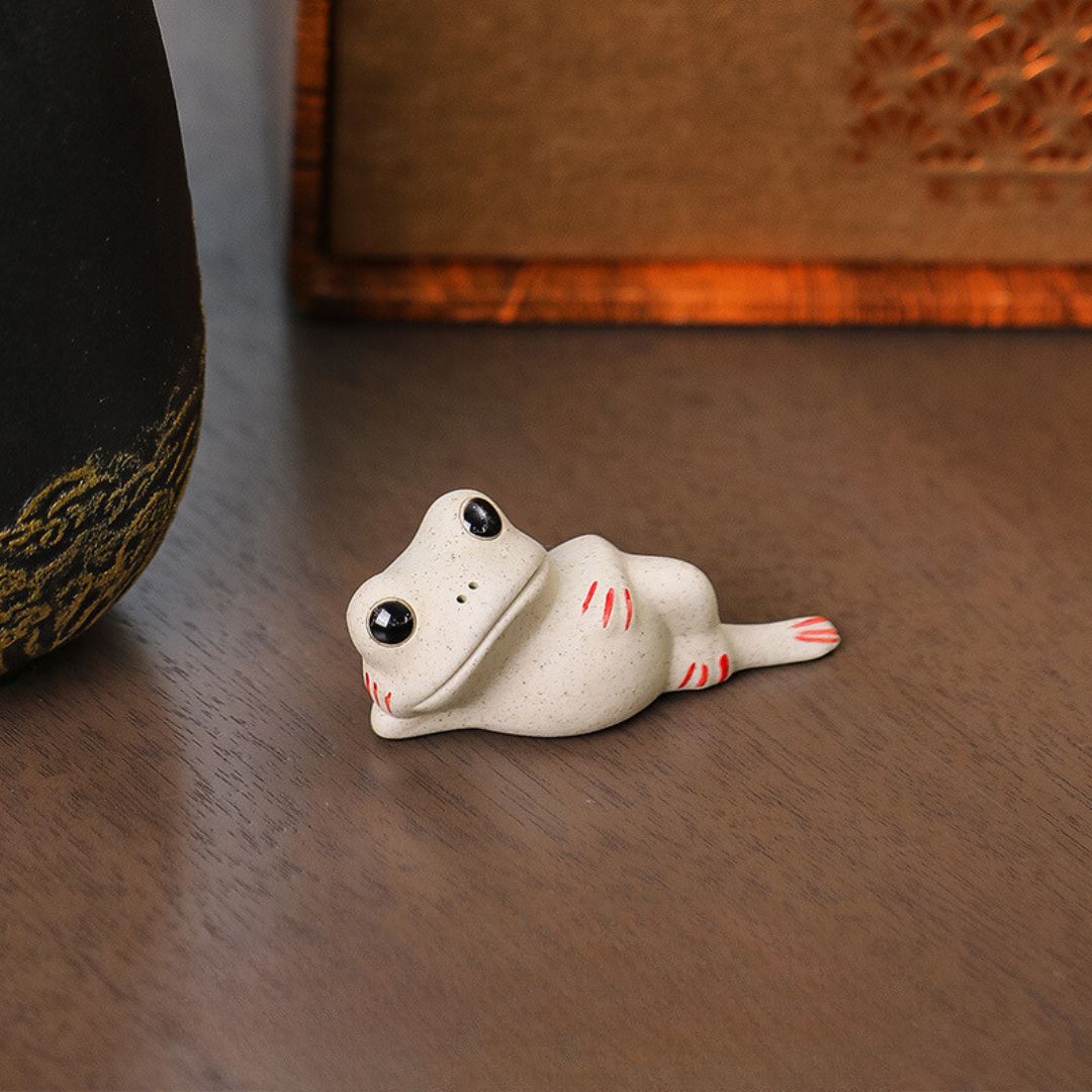 Handmade Zen Style Ceramic Cute Little Frog Tea Pet - China Tea Spirit
