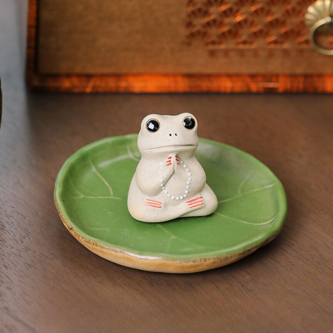 Handmade Zen Style Ceramic Cute Little Frog Tea Pet - China Tea Spirit