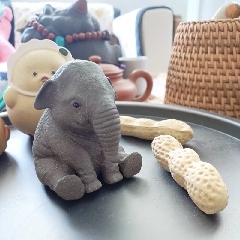 Yixing Clay Cute Little Sitting Elephant Tea Pet - China Tea Spirit