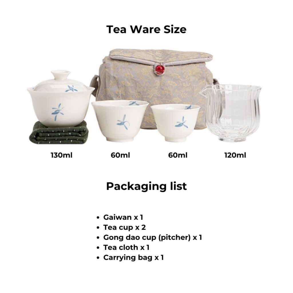 Hand-painted Ceramic Orchid Kung Fu Tea Set - China Tea Spirit