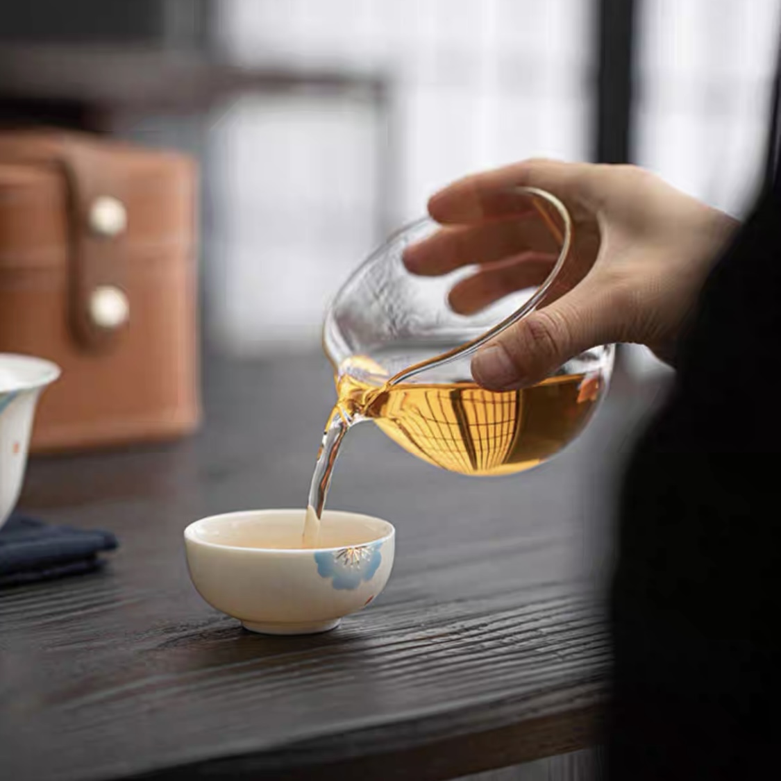 Portable Ceramic Flower Pattern Tea Set - China Tea Spirit