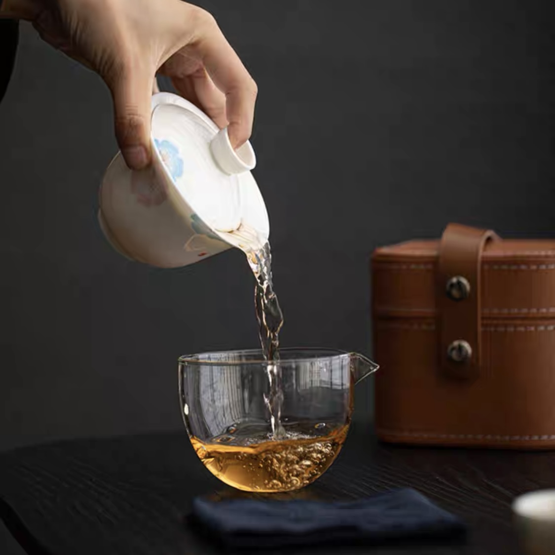 Portable Ceramic Flower Pattern Tea Set - China Tea Spirit