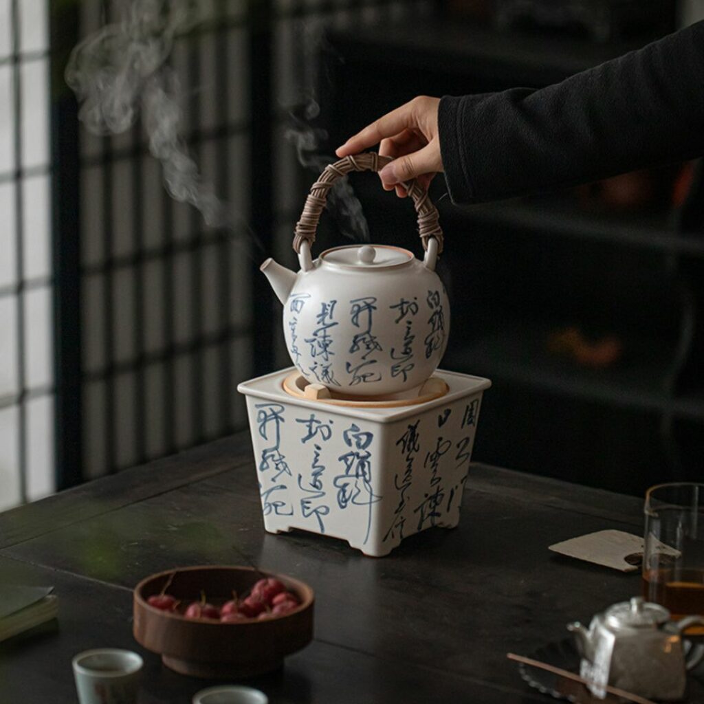 Handmade Chaozhou White Clay Tea Poem Gongfu Tea Stove - China Tea Spirit