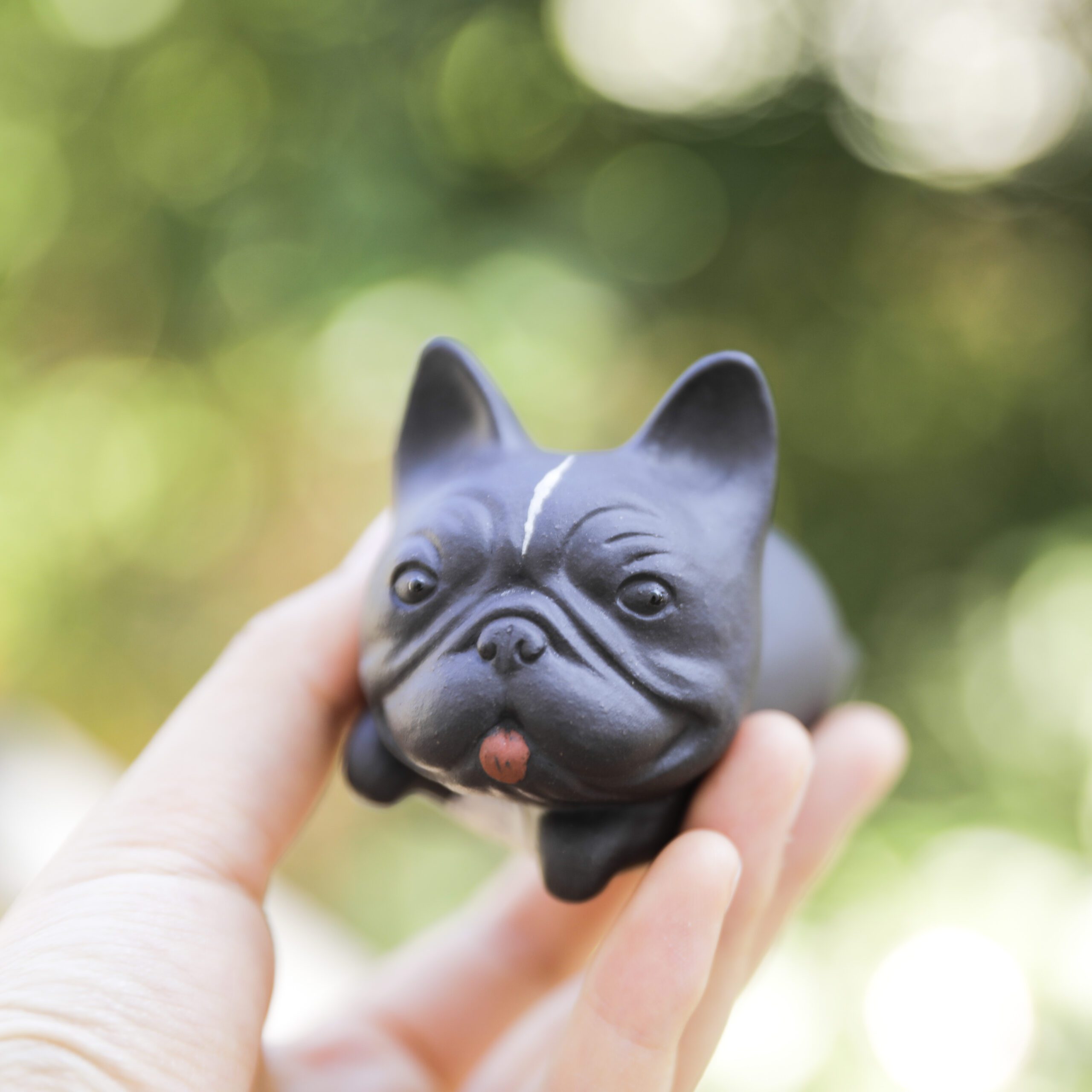 Zisha Yixing Clay Little Chubby Frenchie Tea Pet - China Tea Spirit